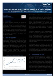 English - VC - Brains vs Bull Market May 2021 - VenCap